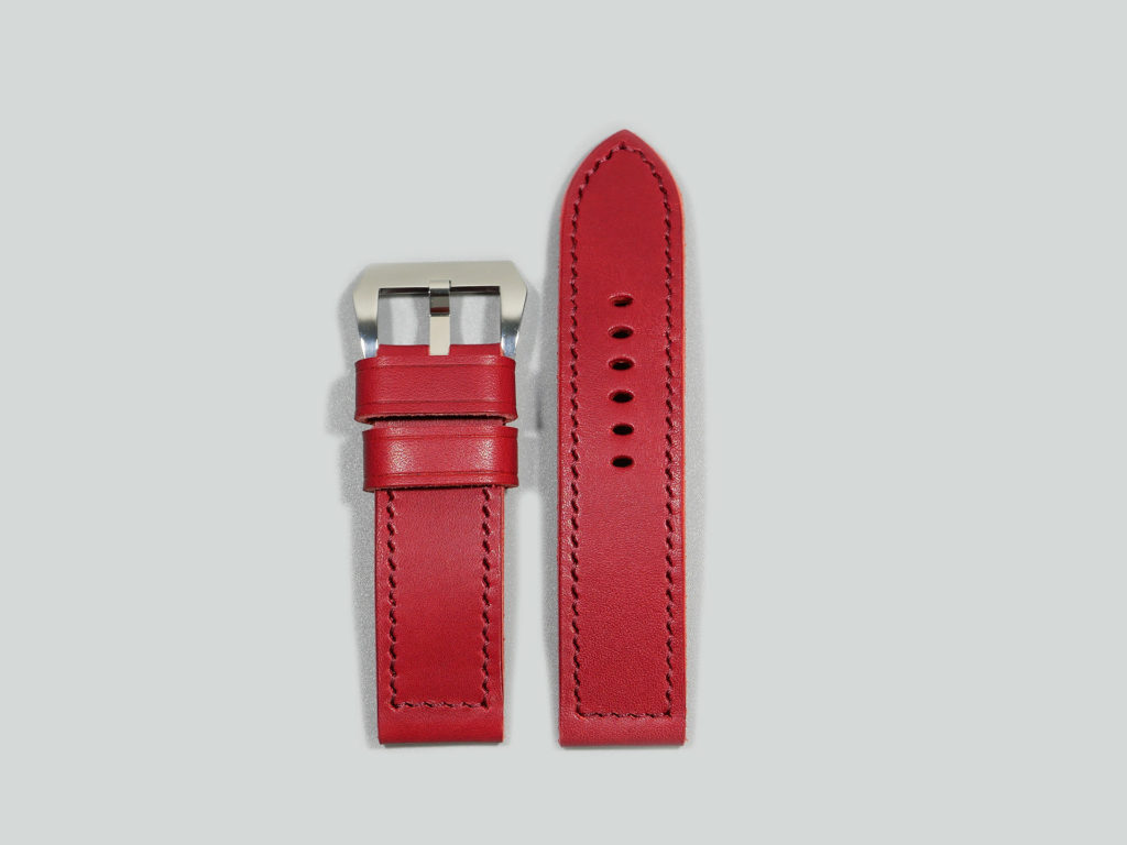 Red Panerai Luminor Strap 'Universal Donor' w/ Buckle - Marcello Straps ...