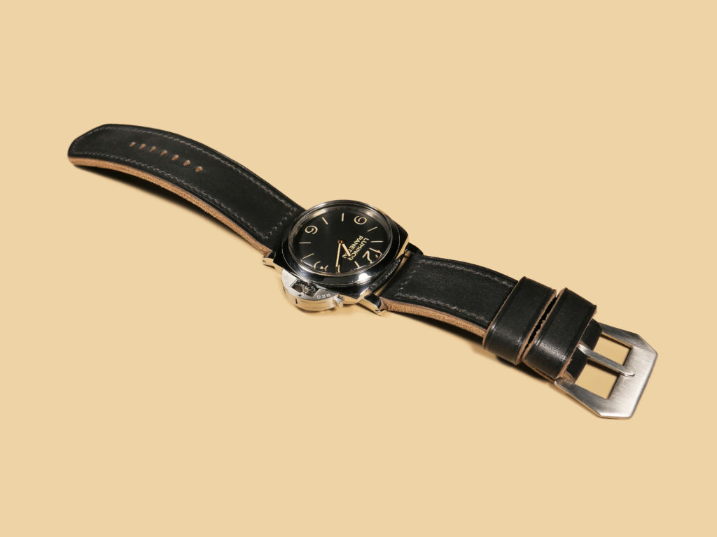 Black Aftermarket Panerai Strap "Outlaw" with Sewn Buckle - Marcello ...