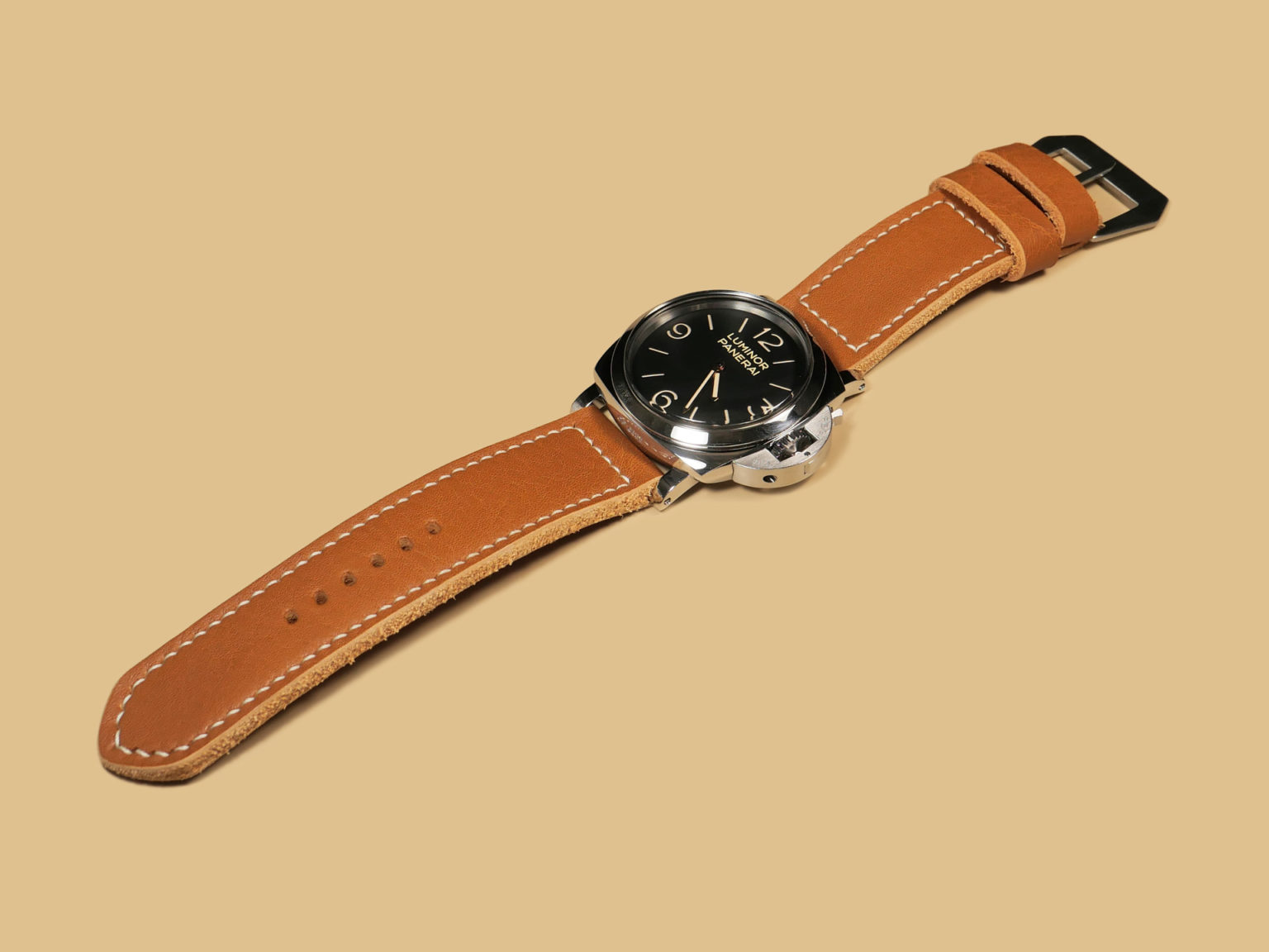 Classic Tan Panerai Strap, 'Island Tan' / Pin Buckle - Marcello Straps ...