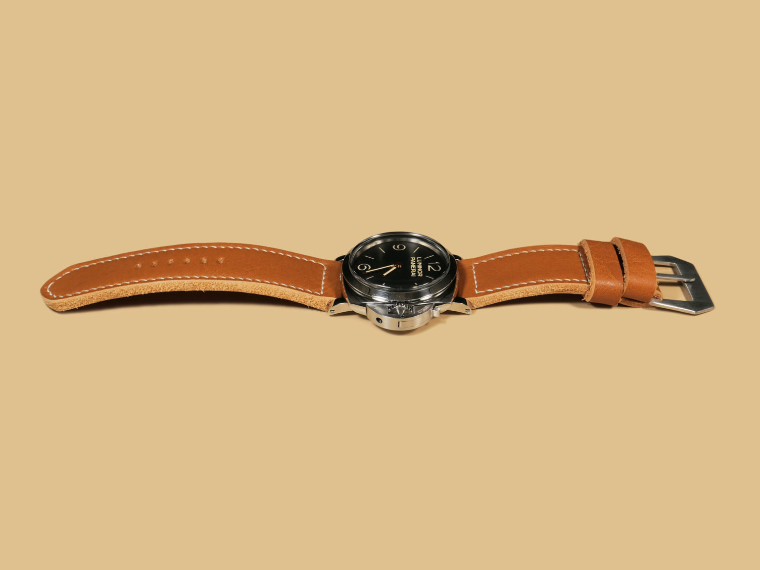 Classic Tan Panerai Strap, 'Island Tan' / Pin Buckle - Marcello Straps ...