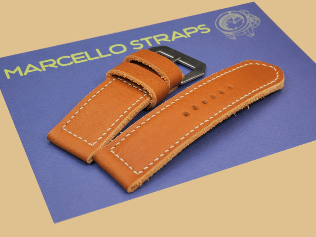 Classic Tan Panerai Strap, 'Island Tan' / Pin Buckle - Marcello Straps ...
